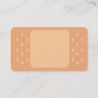 Band-aid Nurse or Caregiver Business Card | Zazzle