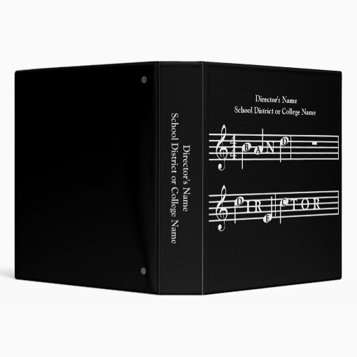 Band Director Personalized Gift Binder | Zazzle
