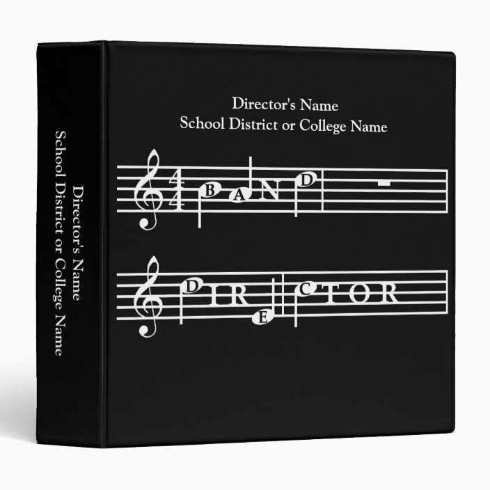 Band Director Personalized Gift Binder | Zazzle.com