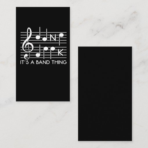 Band Geek Musician Musical Notes Instrument Player Business Card | Zazzle