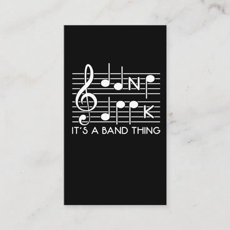 Band Geek Musician Musical Notes Instrument Player Business Card | Zazzle