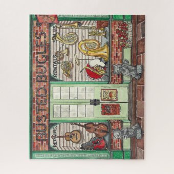 Band Instruments Music Shop Watercolor Jigsaw Puzzle | Zazzle