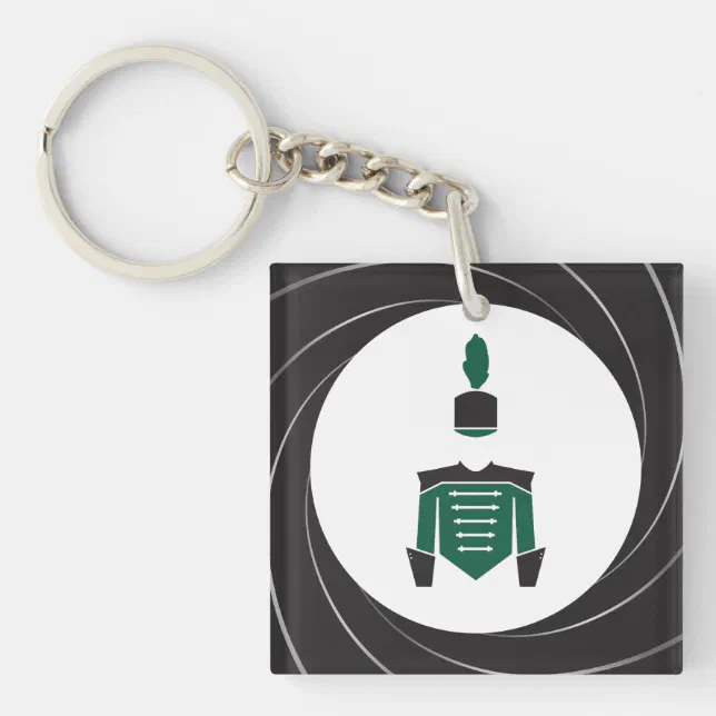 Band - Marching Band Green Keychain | Zazzle