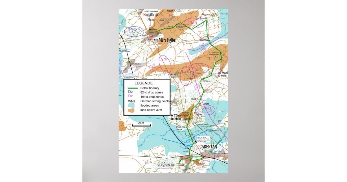 Band of Brothers map. Poster | Zazzle