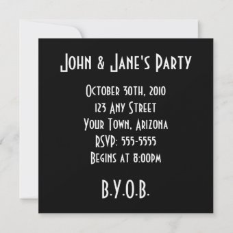Band On Stage Concert Silhouette B&W Invitation | Zazzle