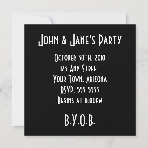 Band On Stage Concert Silhouette B&W Invitation | Zazzle