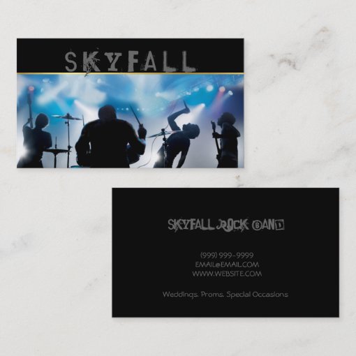 Band, Rock, Singers Performance Entertainment Business Card | Zazzle