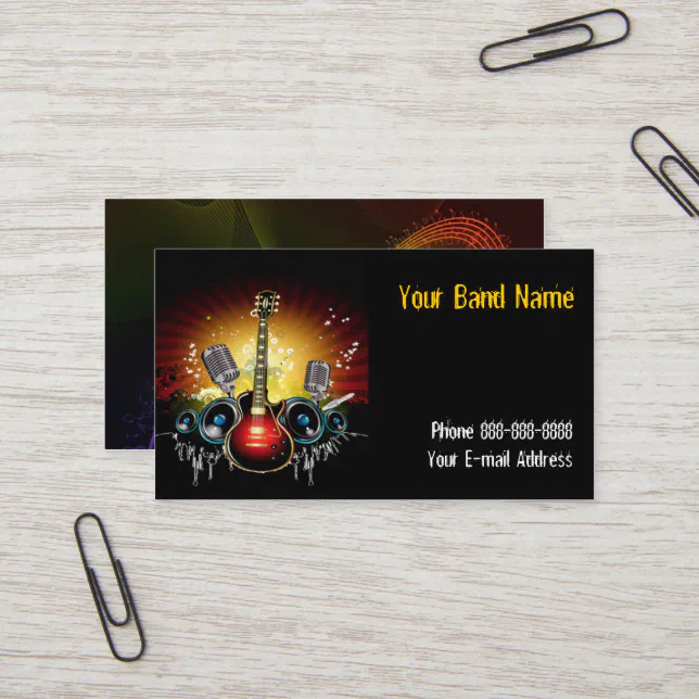 Band Singer Business Card | Zazzle