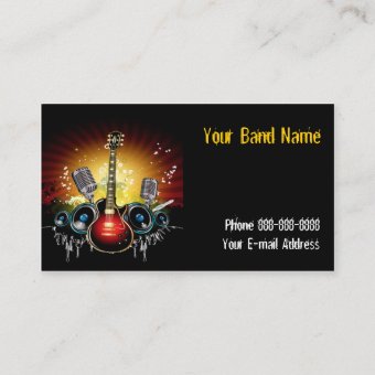 Band Singer Business Card | Zazzle
