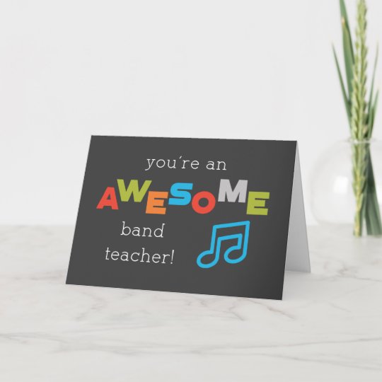 Band Teacher Appreciation Day Music Notes Awesome | Zazzle.com