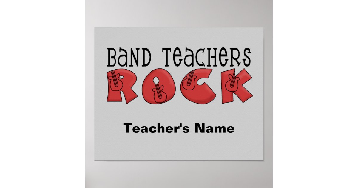 Band Teacher Customizable Poster | Zazzle.com