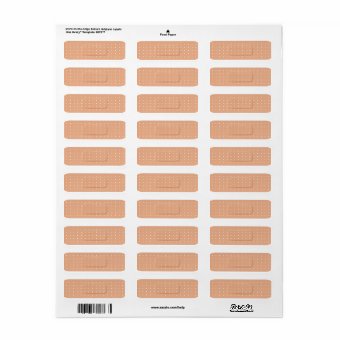 Bandage Bandaid Flesh Tone Envelope Stickers Label | Zazzle