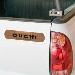 Bandage with OUCH! Bumper Sticker | Zazzle