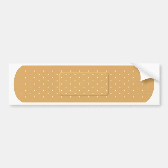Bandaid for White Car Bumper Sticker | Zazzle.com