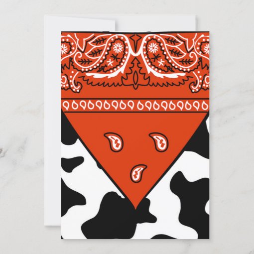 Bandana Cowboy Birthday Party Invitation | Zazzle