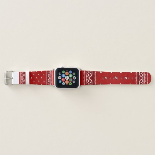 Bandana Red Apple Watch Band | Zazzle