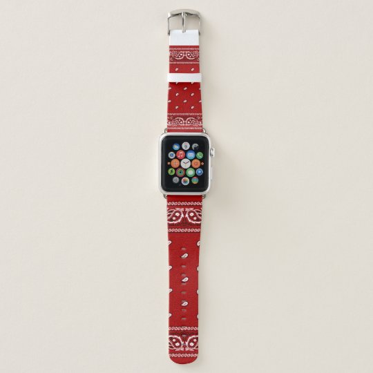 Bandana Red Apple Watch Band | Zazzle.com