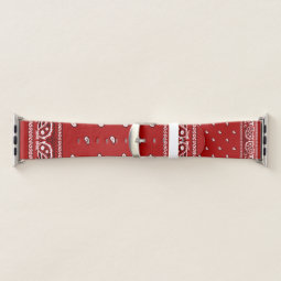 Bandana Red Apple Watch Band | Zazzle
