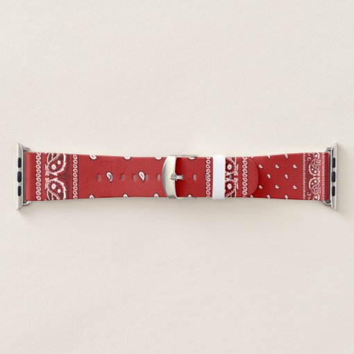 Bandana Red Apple Watch Band | Zazzle