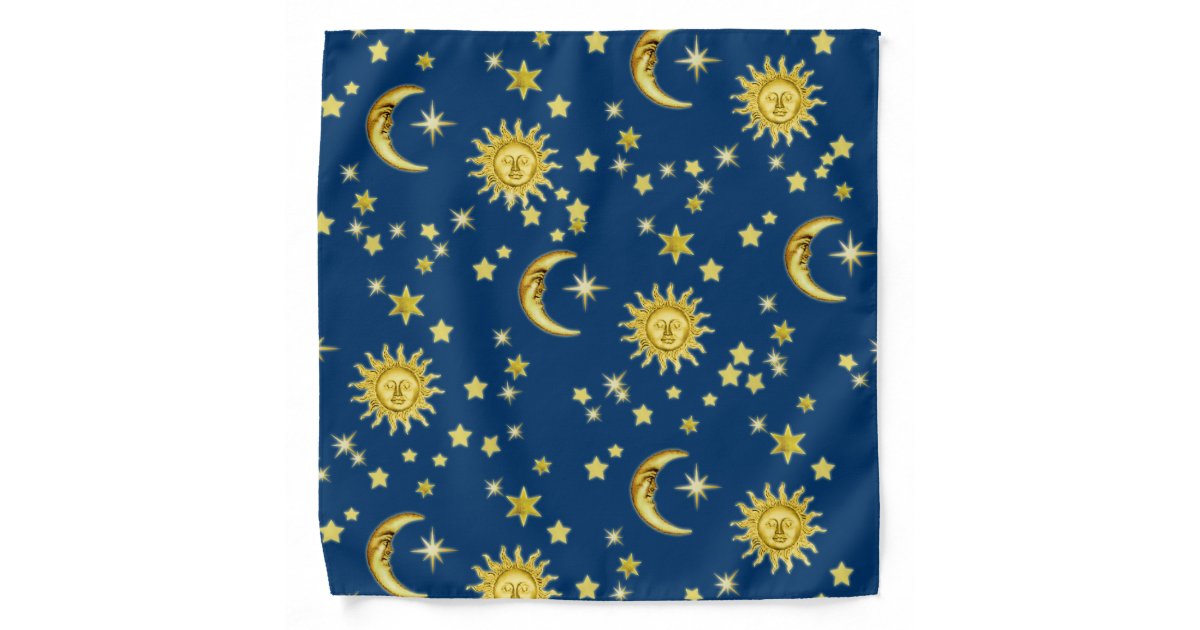 Bandana with Sun, Moon & Stars | Zazzle