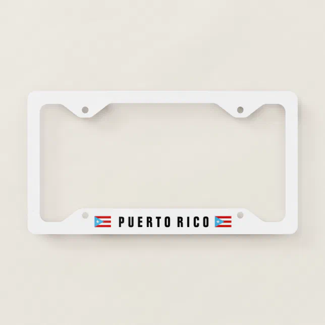 Bandera Celeste Puerto Rico License Plate Frame | Zazzle