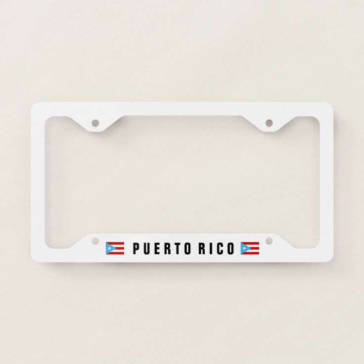 Bandera Celeste Puerto Rico License Plate Frame | Zazzle