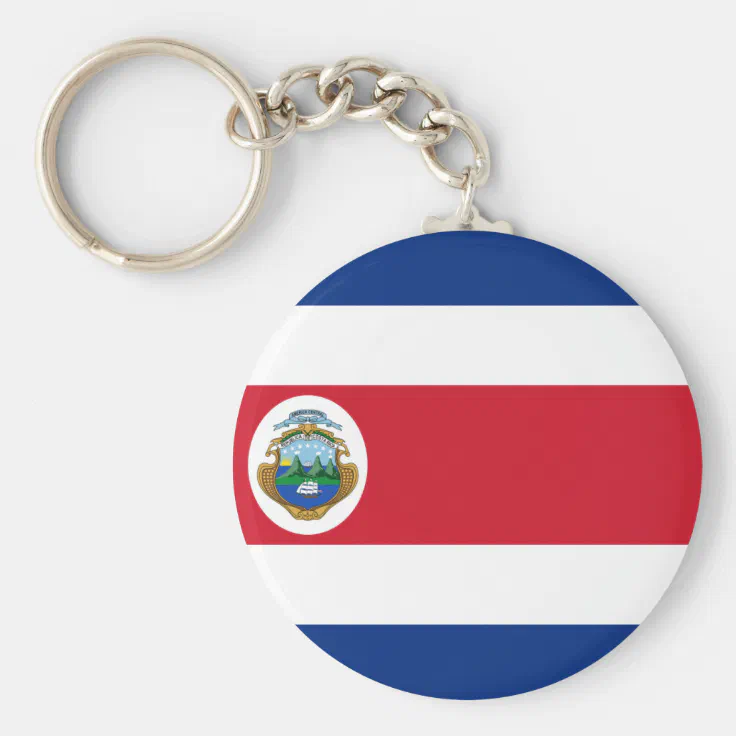 Bandera de Costa Rica - Flag of Costa Rica Keychain | Zazzle