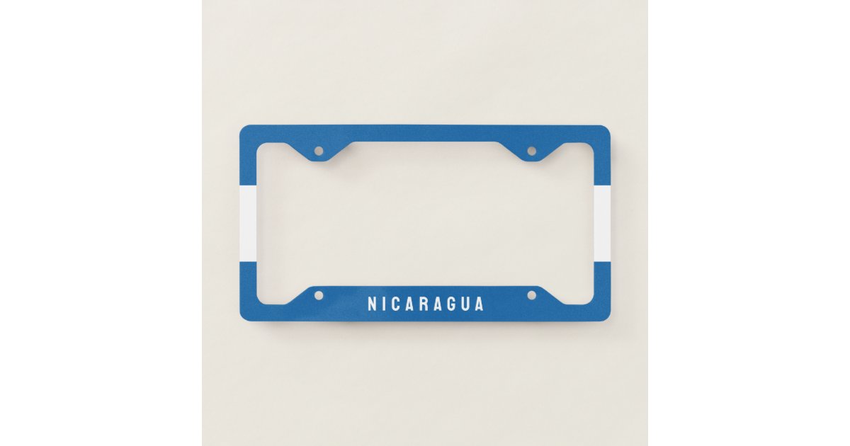 Bandera de Nicaragua License Plate Frame | Zazzle