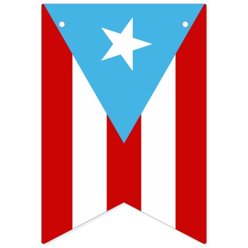 Bandera de Puerto Rico Azul Celeste Bunting Flags | Zazzle