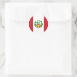 Bandera del Perú - Flag of Peru Classic Round Sticker | Zazzle