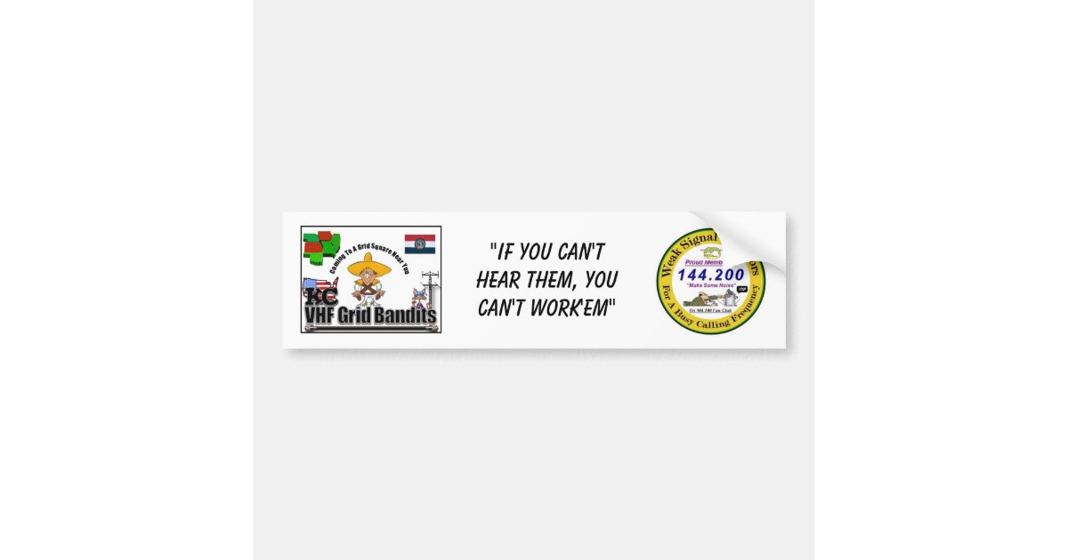 Bandit Bumper Stixker with Logos Bumper Sticker | Zazzle