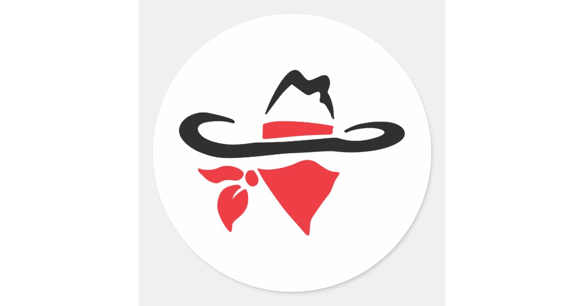 BANDIT OUTLAW CLASSIC ROUND STICKER | Zazzle