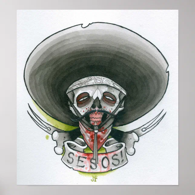 Bandito Zombie Poster | Zazzle