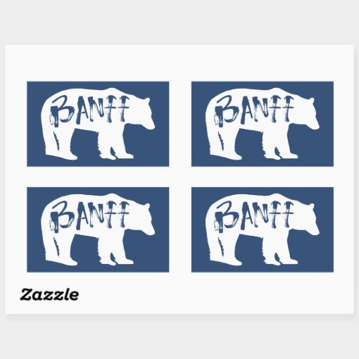 Banff Bear Rectangular Sticker | Zazzle