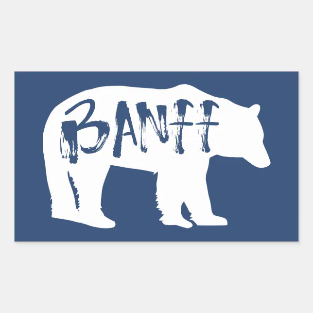 Banff Bear Rectangular Sticker | Zazzle
