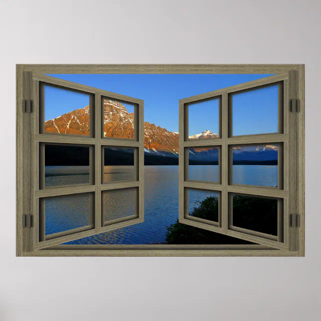 Banff National Park 6 Pane Open Window Poster | Zazzle