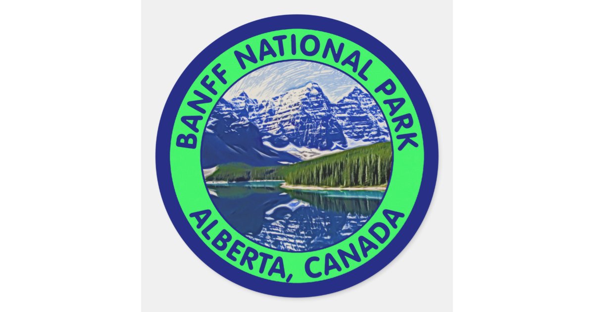 Banff National Park, Alberta, Canada Classic Round Sticker | Zazzle