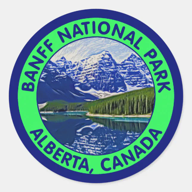Banff National Park, Alberta, Canada Classic Round Sticker | Zazzle