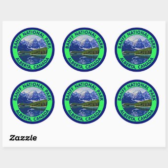 Banff National Park, Alberta, Canada Classic Round Sticker | Zazzle