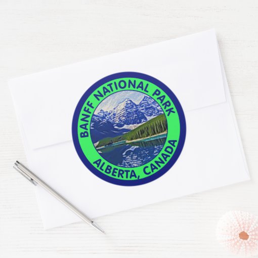 Banff National Park, Alberta, Canada Classic Round Sticker | Zazzle