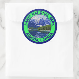 Banff National Park, Alberta, Canada Classic Round Sticker | Zazzle