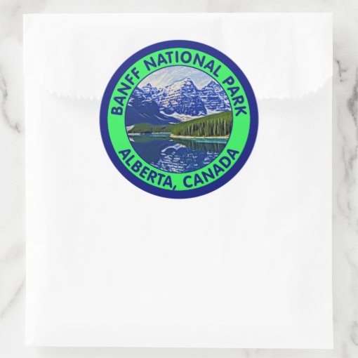 Banff National Park, Alberta, Canada Classic Round Sticker | Zazzle
