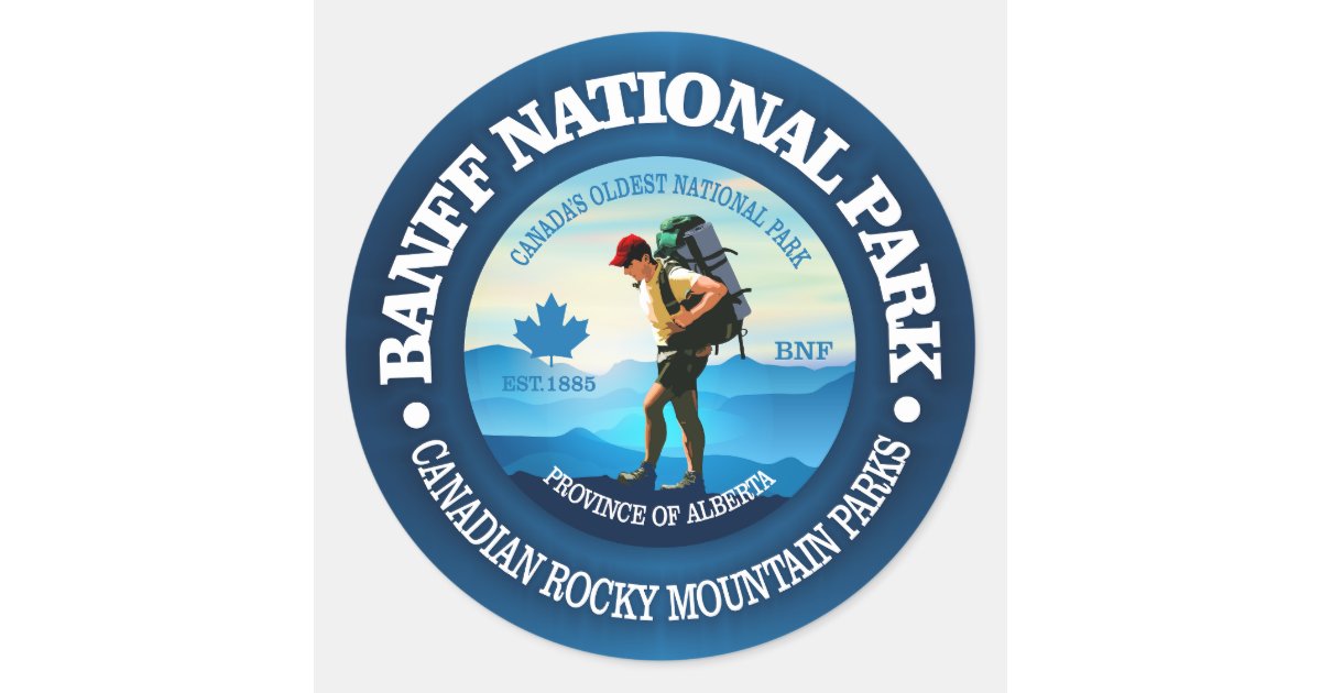 Banff National Park (C) Classic Round Sticker | Zazzle