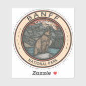 Banff National Park Canada Travel Emblem Vintage Sticker | Zazzle