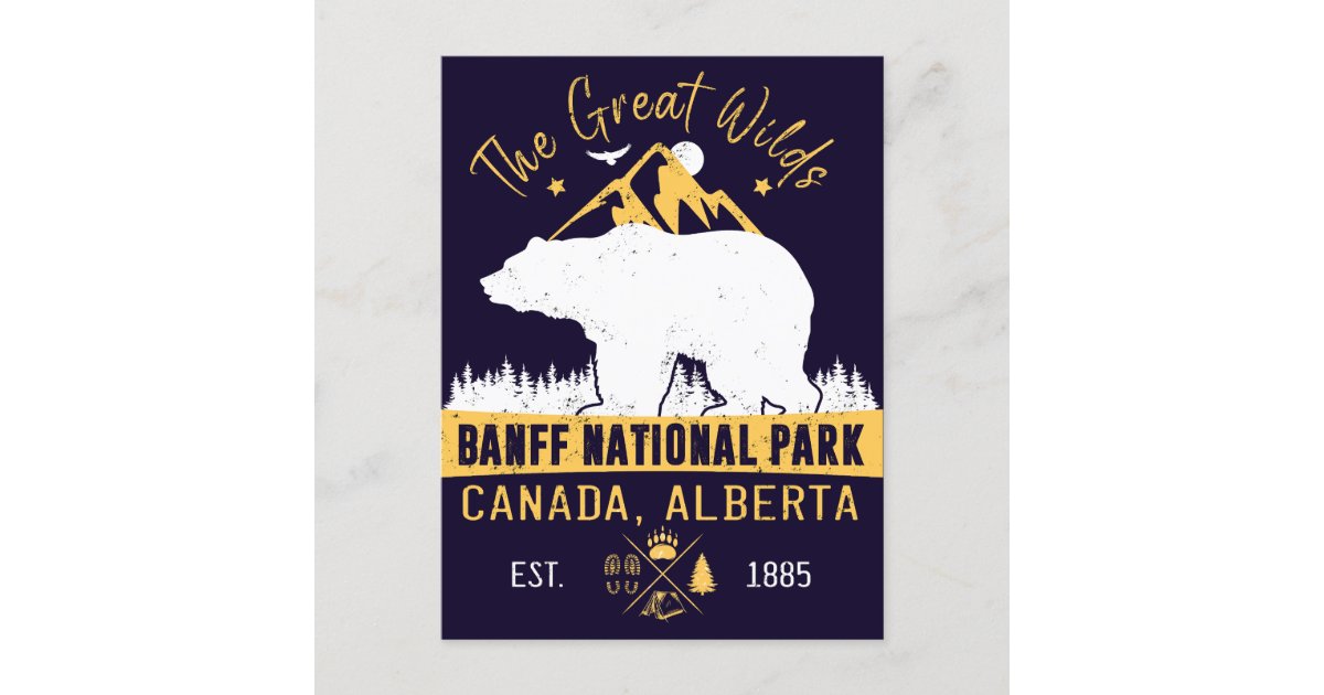Banff National Park Canada Vintage Distressed Postcard | Zazzle