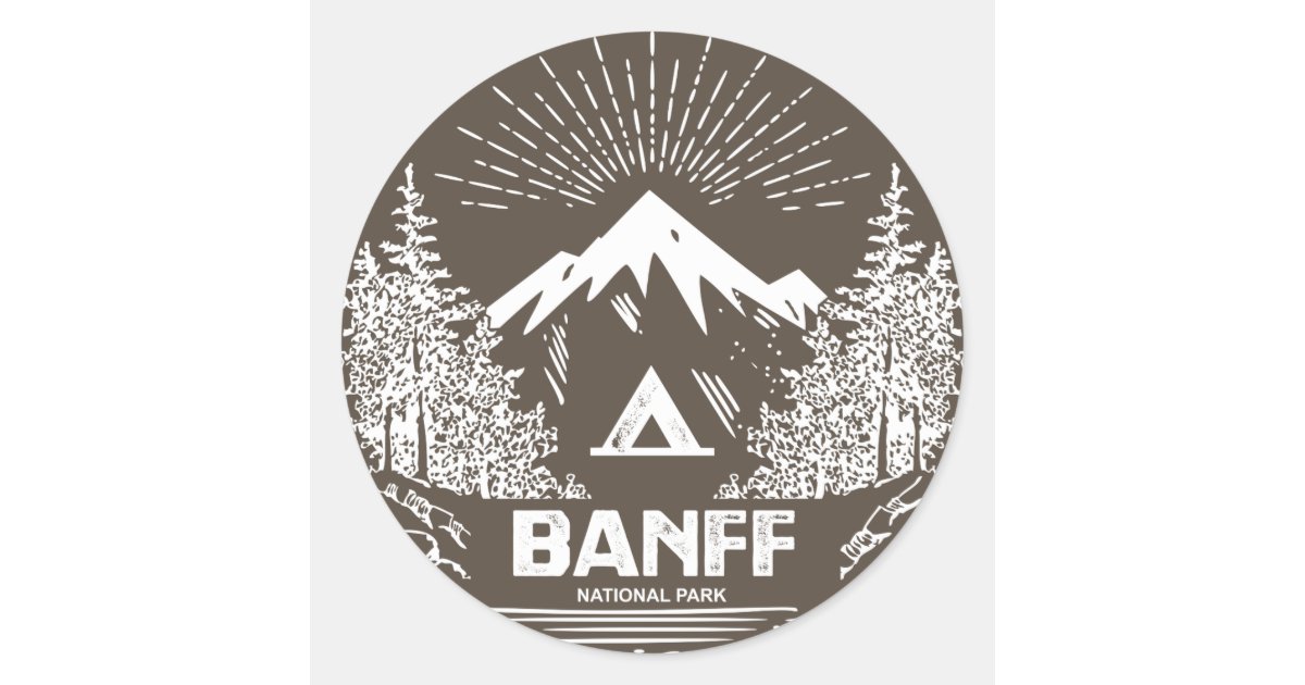 Banff National Park Classic Round Sticker | Zazzle