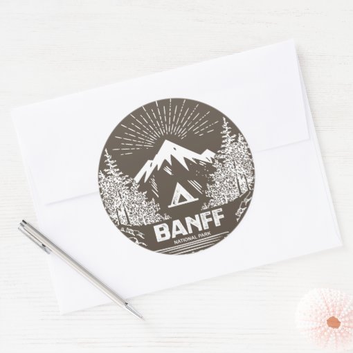 Banff National Park Classic Round Sticker | Zazzle