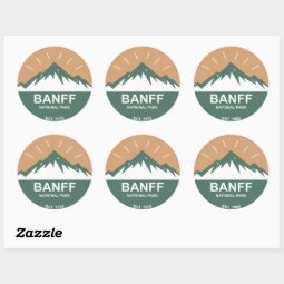 Banff National Park Classic Round Sticker | Zazzle