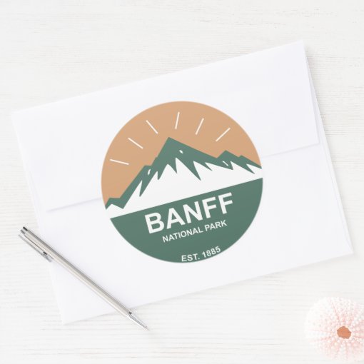 Banff National Park Classic Round Sticker | Zazzle