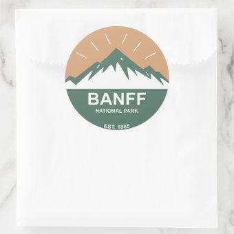 Banff National Park Classic Round Sticker | Zazzle